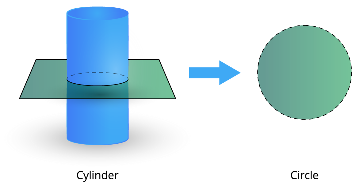 Cross section of 3D shapes — lesson. Mathematics State Board, Class 8.