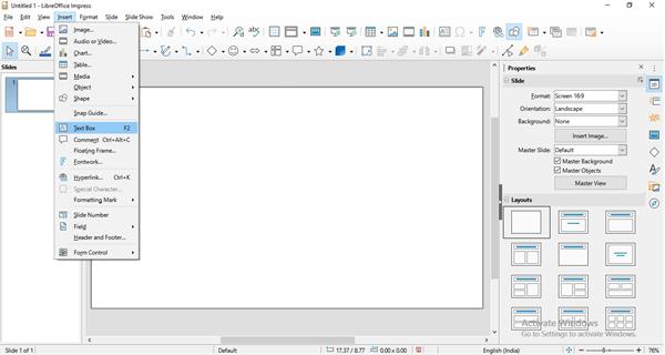 Insert Text box in a Presentation — lesson. Science State Board, Class 9.