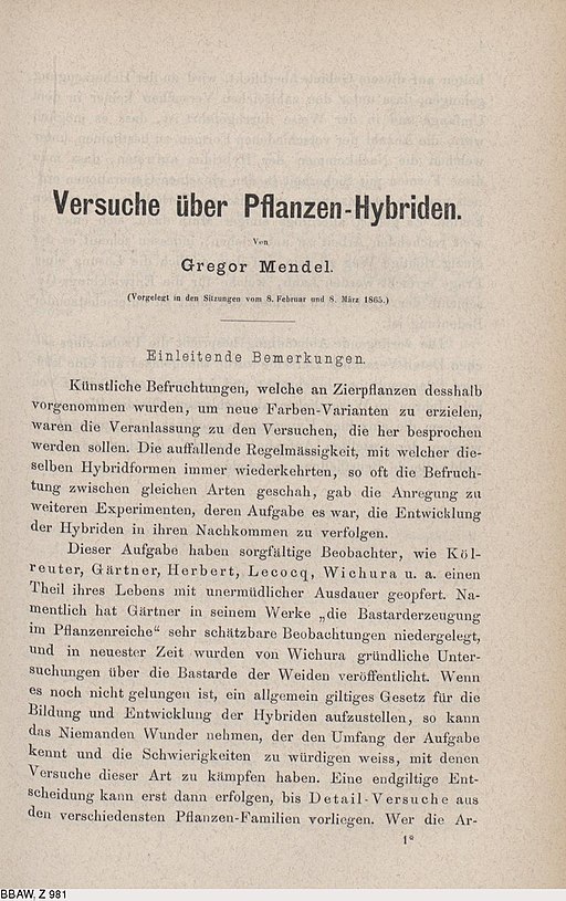 Gregor Johann Mendel - Father of genetics — lesson. Science State Board ...