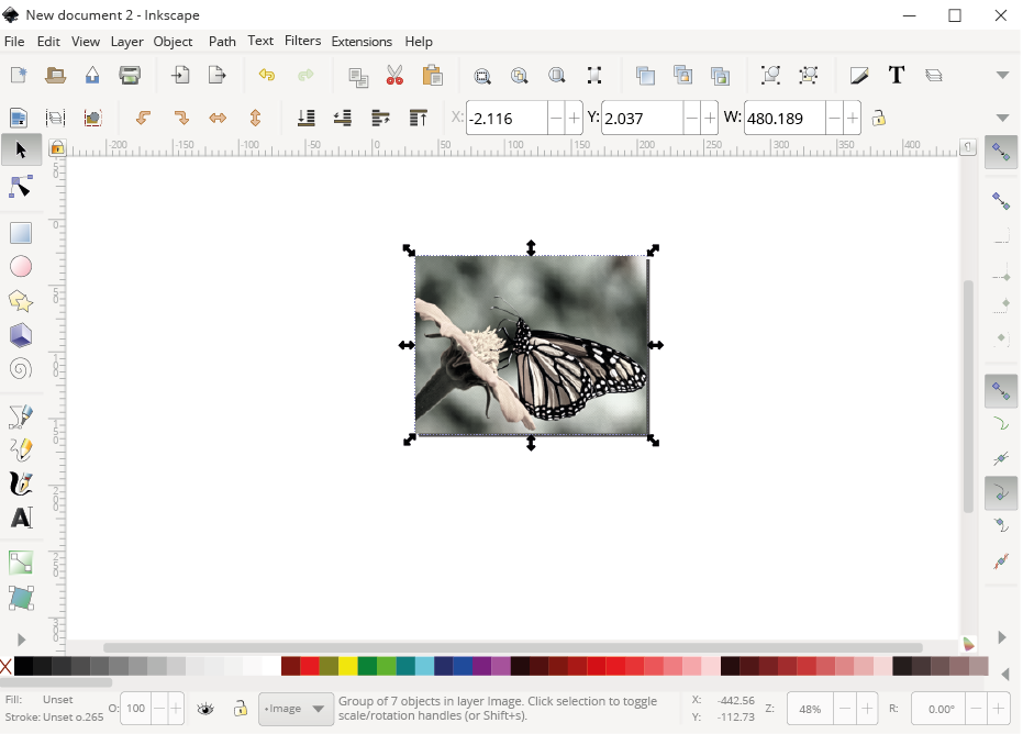 Inkscape application — lesson. Science State Board, Class 7.