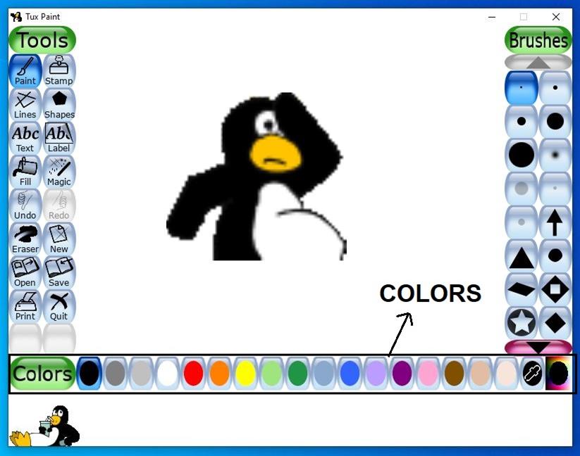 Screens in Tux Paint — lesson. Science State Board, Class 7.