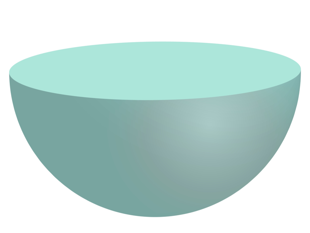 Find the radius and surface area of a hemispherical solid — task ...