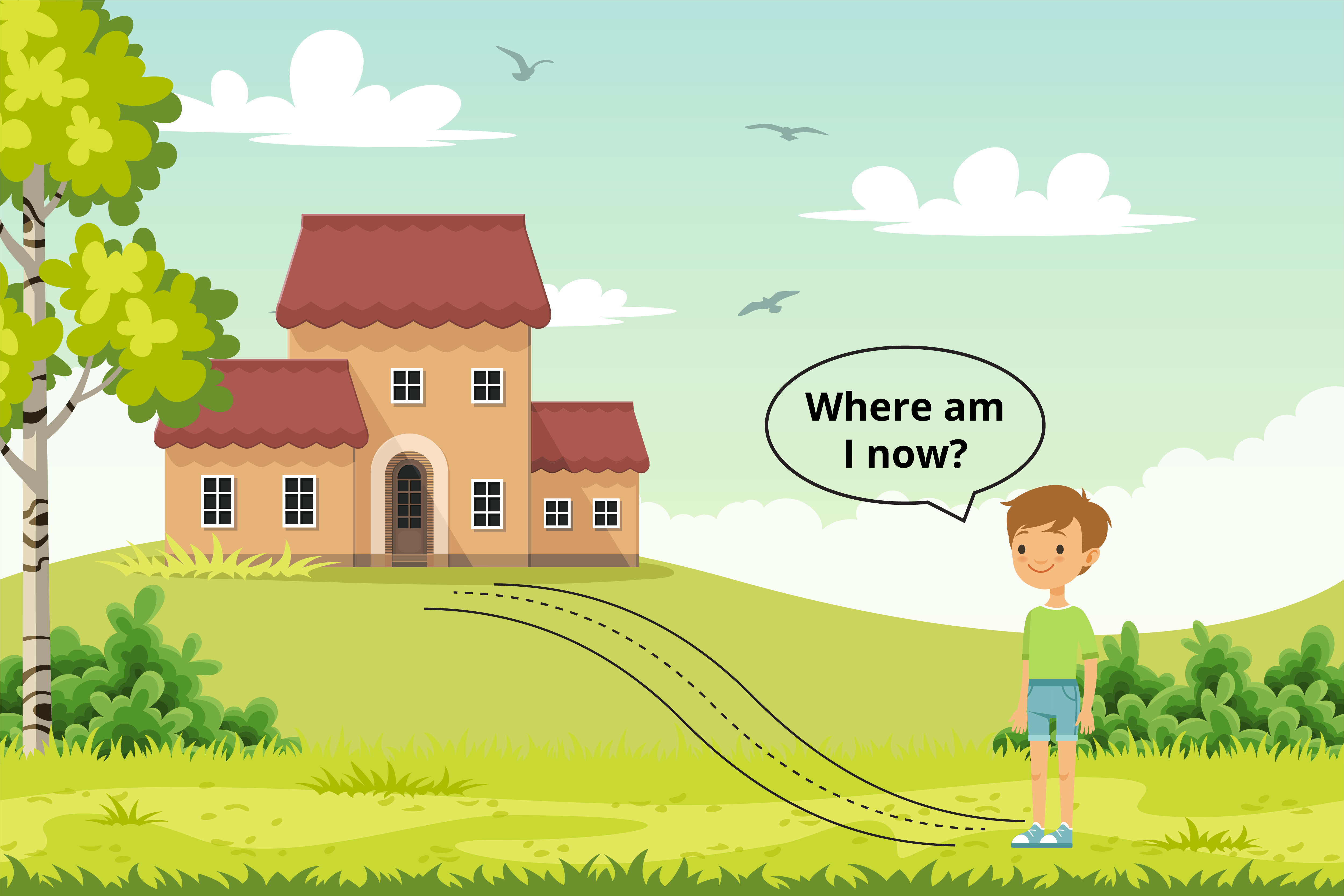 Find the distance to the house — task. Mathematics State Board, Class 10.