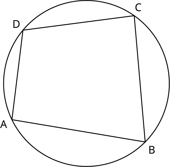 Theorem on interior angles of a cyclic quadrilaterals — lesson ...
